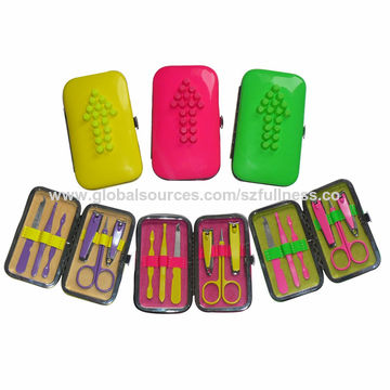 China 6-piece mini neon color rivet manicure kit on Global Sources