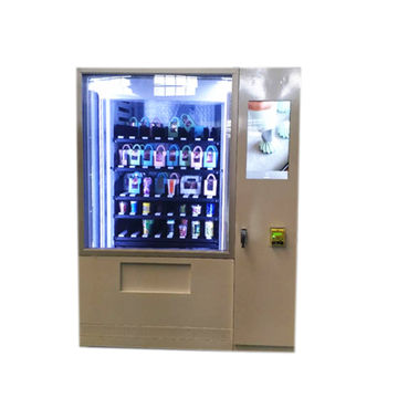 China Salad jar glass vending machine with advertising touch screen on ...