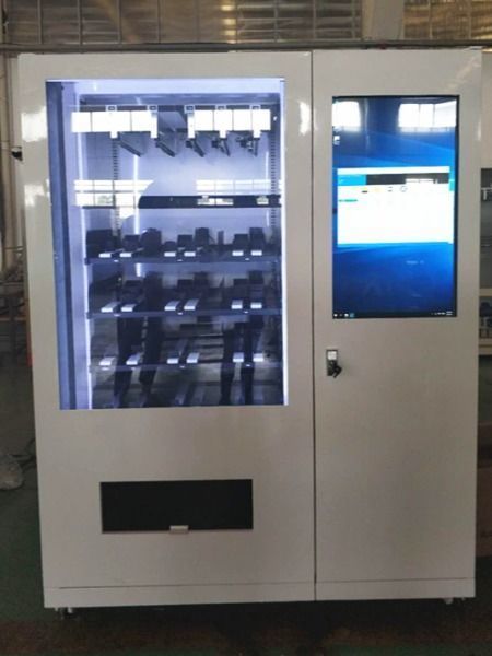 China Salad jar glass vending machine with advertising touch screen on ...