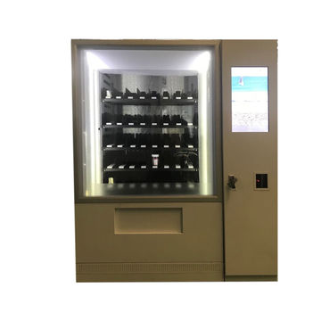 China Salad jar glass vending machine with advertising touch screen on ...