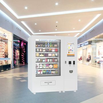 China Salad jar glass vending machine with advertising touch screen on ...