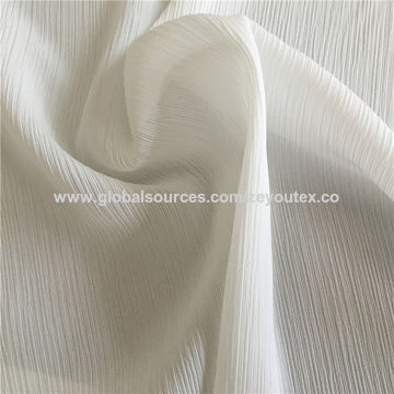 China Recycled polyester silk crinkle crepe chiffon fabric on Global ...