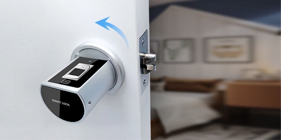 China Smart touchscreen door handle lock electronic traditional round ...