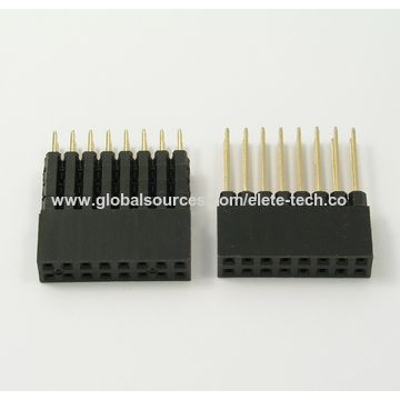 China 2.54mm female header, long pins header connector, PC104 on Global Sources,PC104,long pins ...