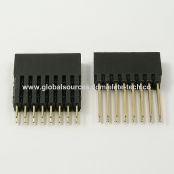 China 2.54mm female header, long pins header connector, PC104 on Global ...