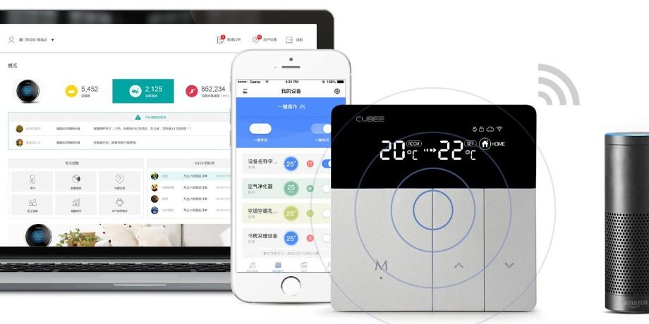 CUBEE Red Dot Design Award AC220V 3 Speed Wifi FCU Control System ...