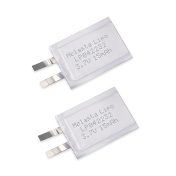 China 0.4mm Melasta 3.7V 15mAh small size rechargeable Li-Polymer ...
