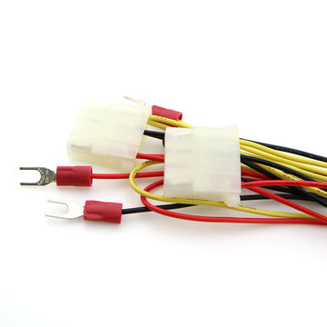 Taiwan 4pin AMP Tyco Power Connectors to Fork Terminal Wiring Harness ...