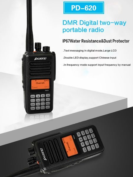 High level police security fireman using portable dmr ip67 dmr radios ...