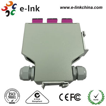 China DIN-Rail Fiber Optic Splice Box without Adapter on Global Sources ...
