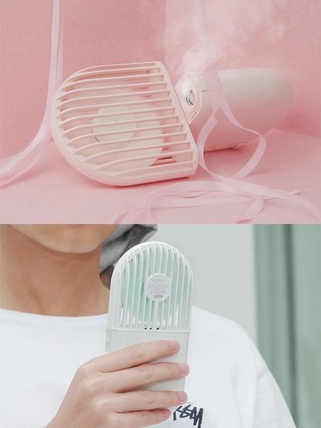 Janpim Design USB Charging Portable Mist Fan with 1200mAh Built-in Lithium Battery 25ml Water ...