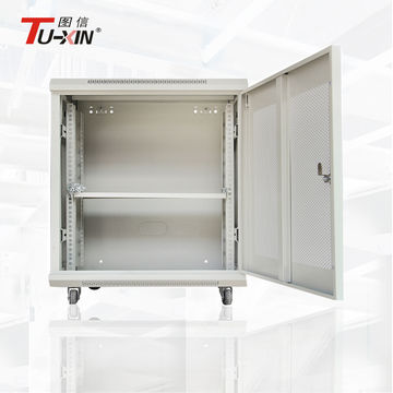 China Home use mini server rack with hexa holes mesh door, 12u comms ...
