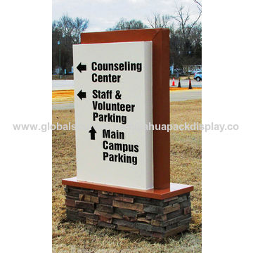 ChinaIconic outside architectural signage, church and company and ...