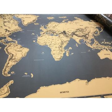 ChinaScratch Map off World Travel Map Poster Copper Foil Wall Sticker ...