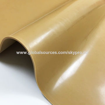 China Anti slip tan yellow natural gum rubber sheet on Global Sources