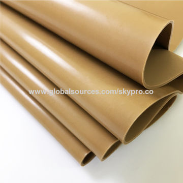 China Anti slip tan yellow natural gum rubber sheet on Global Sources