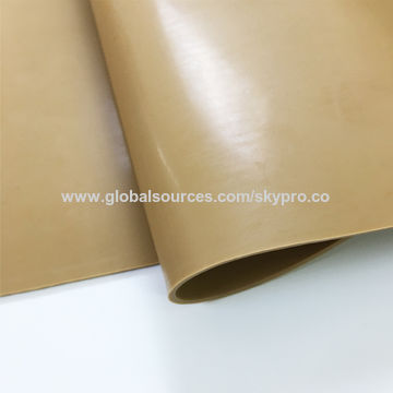 China Anti slip tan yellow natural gum rubber sheet on Global Sources