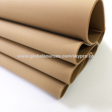China Anti slip tan yellow natural gum rubber sheet on Global Sources