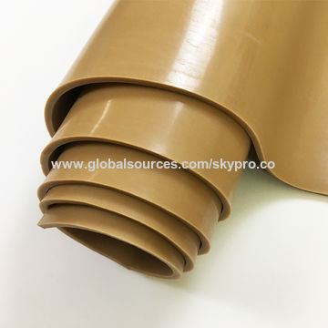 China Anti slip tan yellow natural gum rubber sheet on Global Sources