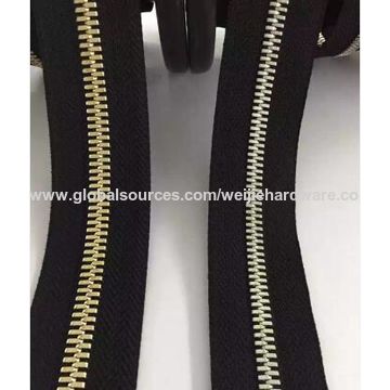 China 5# Metal Zipper Corn Teeth for handbags leather bags Nickle ...