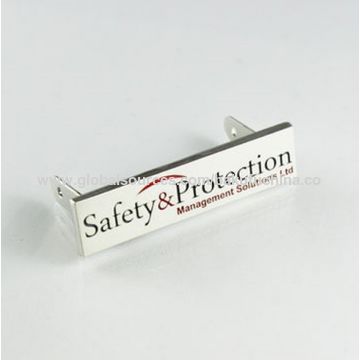 China Die casting zinc-alloy nameplate, screw pin on back side, small ...