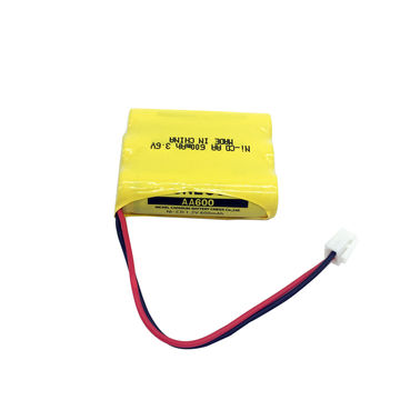 China 3.6v Ni-cd battery pack AA 600mAh rechargeable battery pack ...