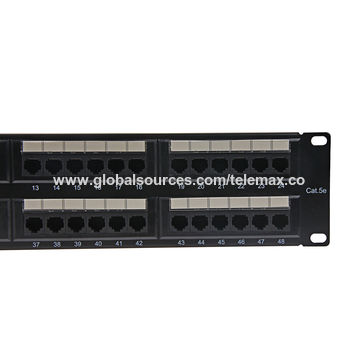 China2U 19'' 48 Ports UTP Patch panel Dual IDC with back bar golden ...