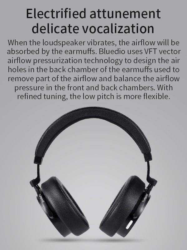 China Bluedio T5 wireless bluetooth headphones anc function headset for ...