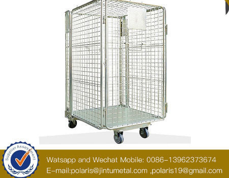 Steel Storage Cage Roll Cage Roll Container with Wheels, roll cages ...