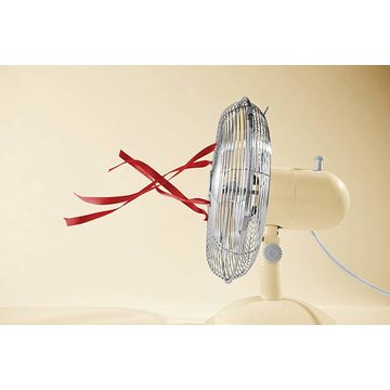 China Cream Color Retro 12 Inch Desk Fan with Adjustable Tilt Angle, 4 ...