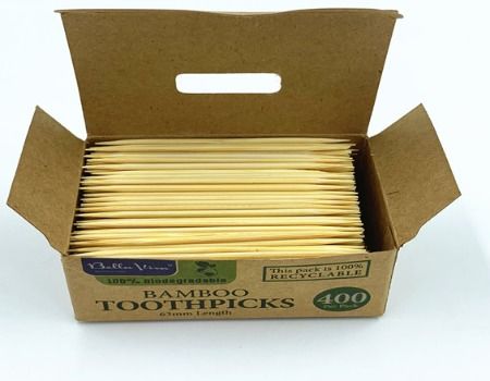 Natural Customized promotional Bamboo Toothpicks / Disposable wooden ...