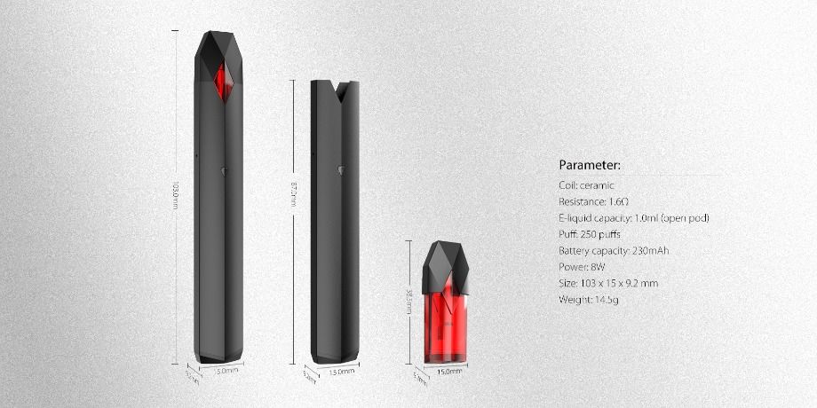 China Leakproof top filling pod system vape pen 200mAh battery capacity ...