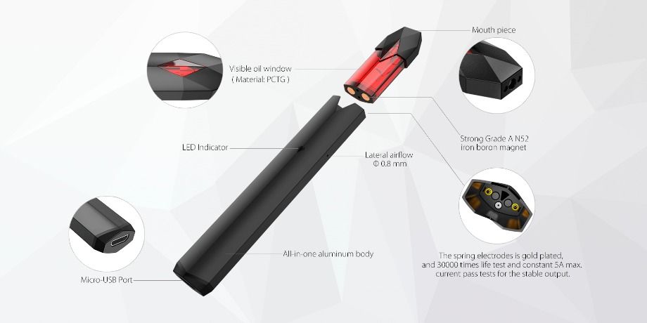 China Leakproof top filling pod system vape pen 200mAh battery capacity ...