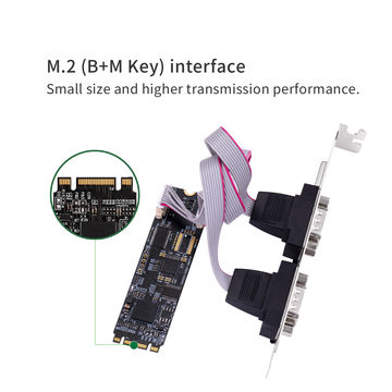 China M.2 b key and m key to 1 port RS232 +1 port RS232/422/485 Card on ...