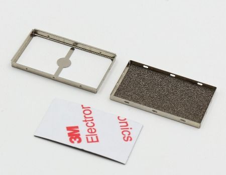 Metal stamping PCB shield with 3M conductive gasket for audio, metal ...