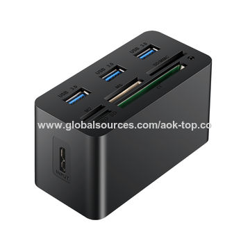 China Super Speed All-in-one USB 3.0 Card Reader + Hub Combo on Global ...