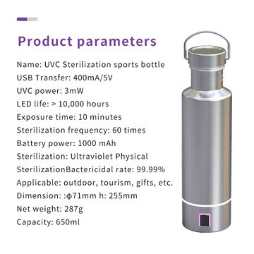 China Water Purification,Stainless Steel UVC Sports Water Bottle on ...