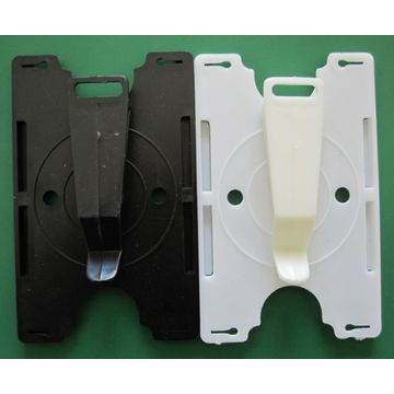 China Enclosed Hard Plastic Frosted ID Badge Holder on Global Sources ...