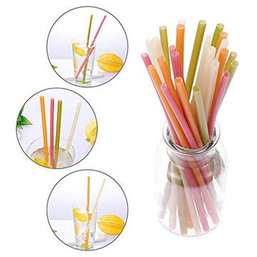 China Biodegradable rice straws colorful eco friendly edible drinking ...