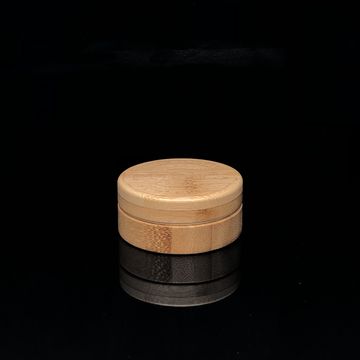 China Wholesale bamboo aluminum cream container with bamboo lid on ...
