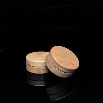 China Wholesale bamboo aluminum cream container with bamboo lid on ...
