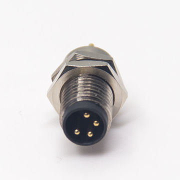 ChinaWaterproof M8 4 Pin Straight Male Front Panel Mount Connector for ...