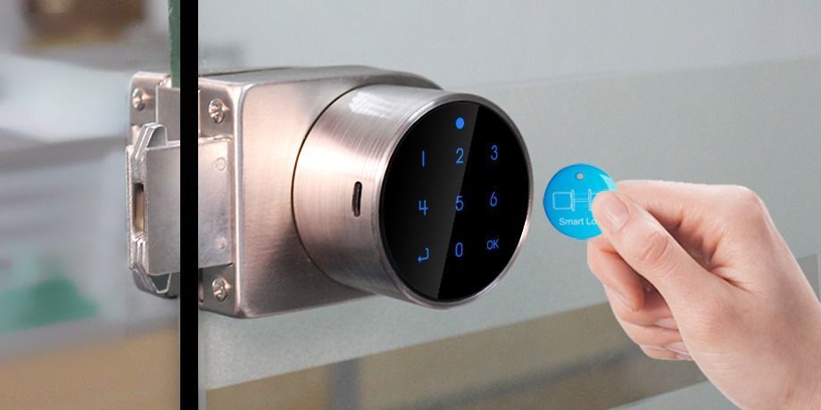 ChinaSmart no holes office remote frameless glass door electric strike ...