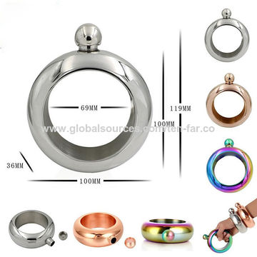 ChinaWine Beverages Water Drink Bangle Bracelet Stainless Steel Hip ...