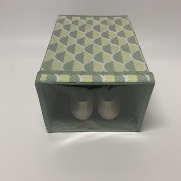 China Soft Fabric Stackable Closet Shoe Storage Box with Clear Window ...
