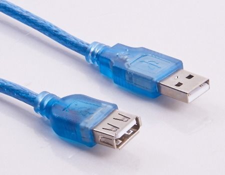 China 10 pack 6 inch USB 2.0 AA MF Transparent Blue Extension Cable on ...