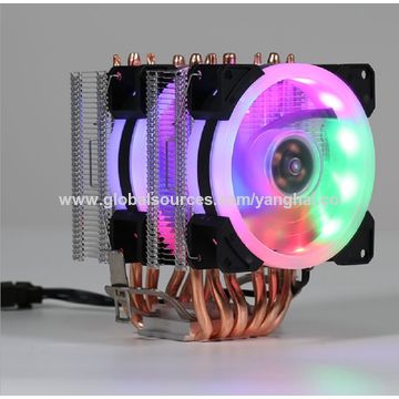 ChinaLED RGB cpu cooler Tower cooling dual fans copper heatpipes for PC ...