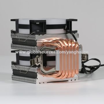 ChinaLED RGB cpu cooler Tower cooling dual fans copper heatpipes for PC ...