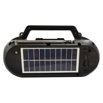 China Multifunctional portable solar rechargeable powered outdoor FM ...