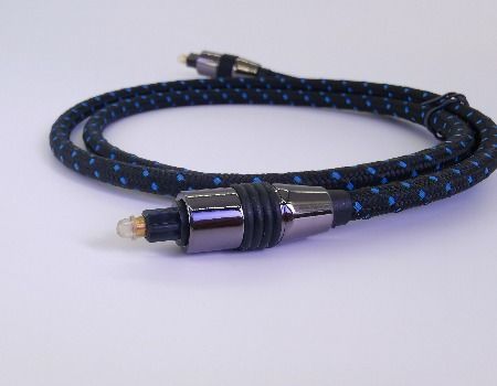 Plastic optical fiber cable toslink to tosling Nylon Outer Braid OD:6 ...